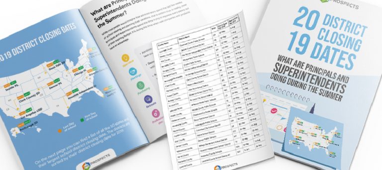 2019 School District Closing Dates MAP